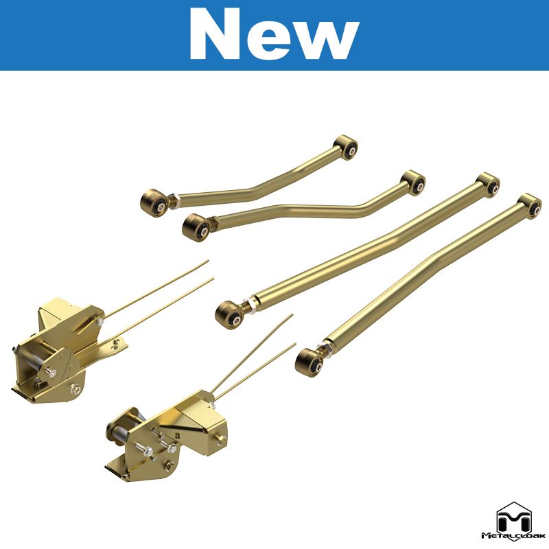 METALCLOAK Jeep JL Wrangler Bolt-On 4-Link Rear Long Arm Kit, 4-Door 7 ...